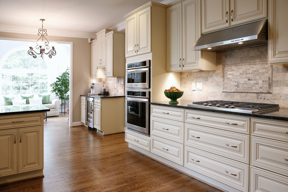 Ample storage, new cooktop and double oven - Traditional - Kitchen ...