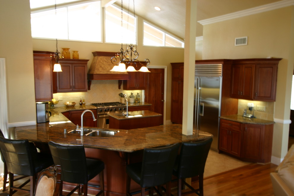 angled peninsula kitchen - Transitional - Kitchen - Los Angeles - by ...