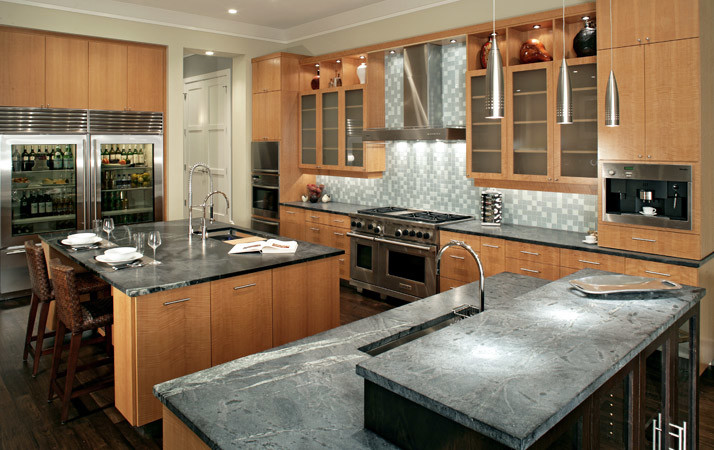 Anigre Veneer Kitchen - Contemporary - Kitchen - Chicago - by Brian ...