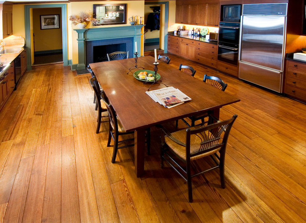 Antique Pine Flooring - Traditional - Kitchen - DC Metro - by Universal ...