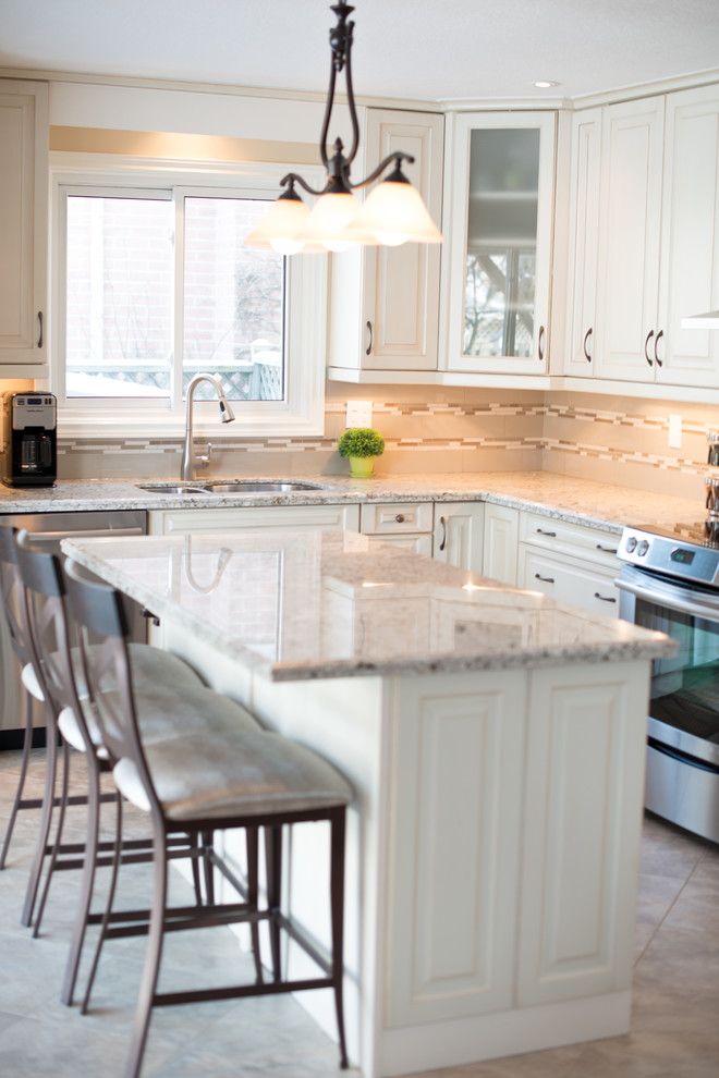 Antique White Kitchen with a Modern Touch - Traditional - Kitchen ...