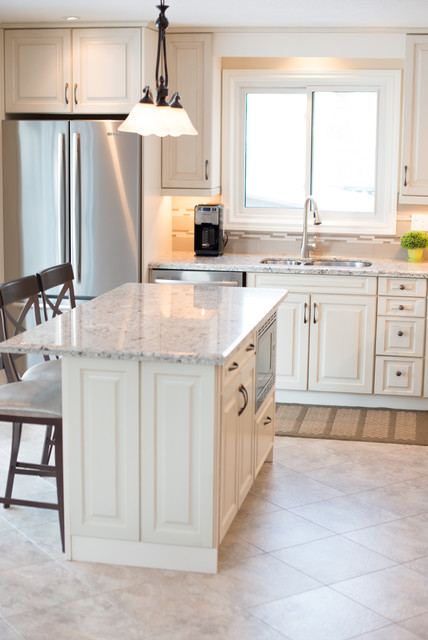 Antique White Kitchen with a Modern Touch - Traditional - Kitchen ...