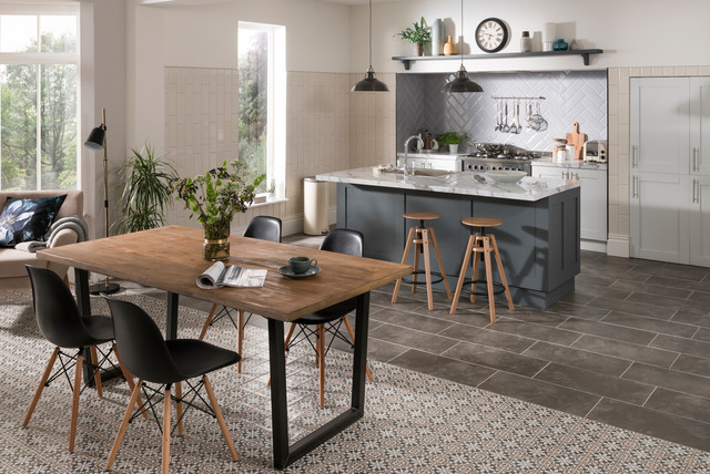 Archivo Zahra Patterned Ceramic Tile - Contemporary - Kitchen - Other ...