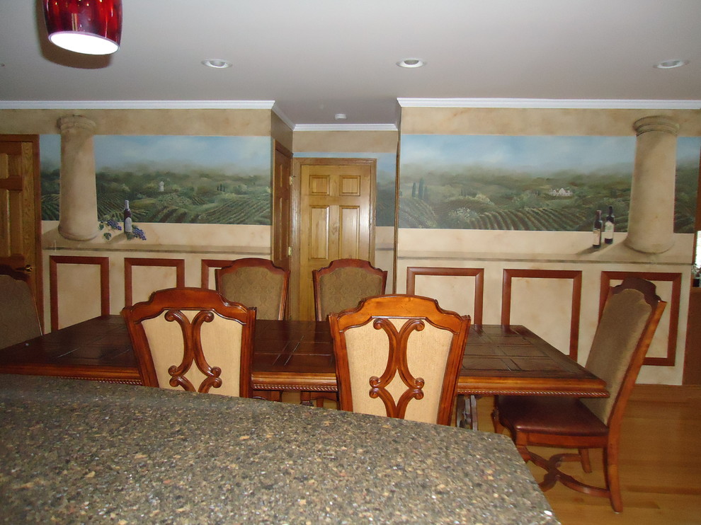 Arlington Heights Home with Custom Murals - Traditional - Dining Room ...