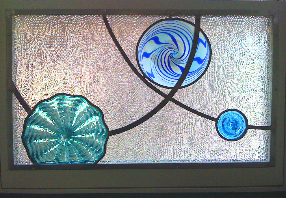 Art glass windows - Modern - Kitchen - Chicago - by Morava Glass Studio ...