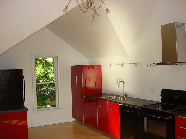 Attic Apartment - Modern - Kitchen - Boston | Houzz