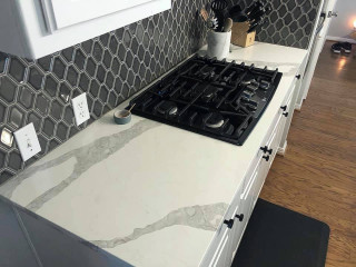 Austin, TX - Forza Vicostone Quartz Counter Tops and Island - Kitchen ...
