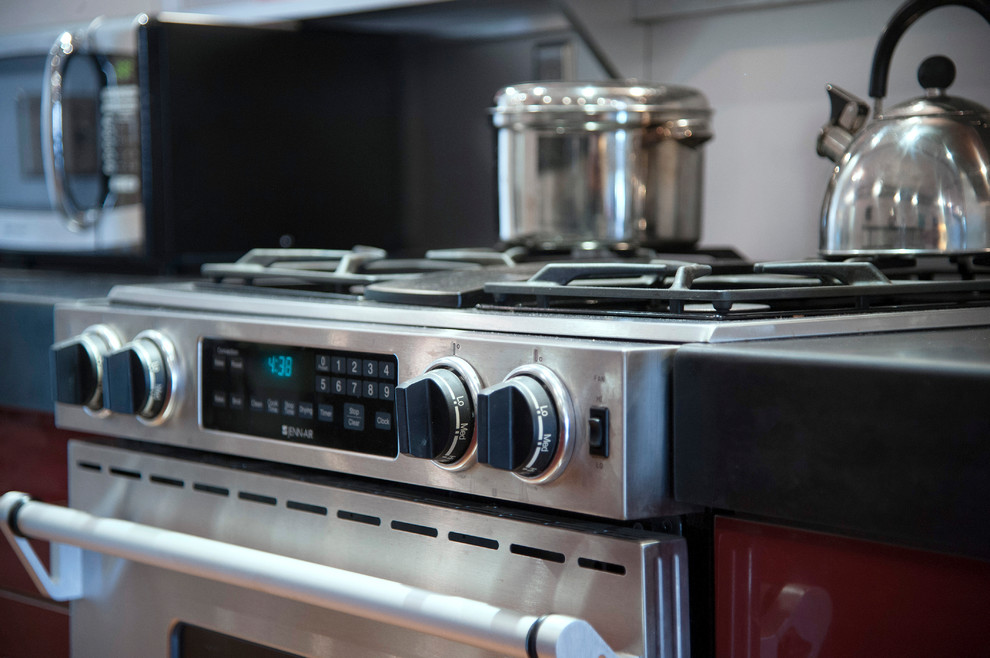 Avant-Garde Lofty Hoboken Condo - Industrial - Kitchen - New York - by ...