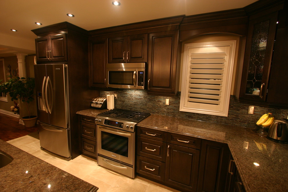 Baby grand piano island and 2 tone Cabinetry - Traditional - Kitchen ...