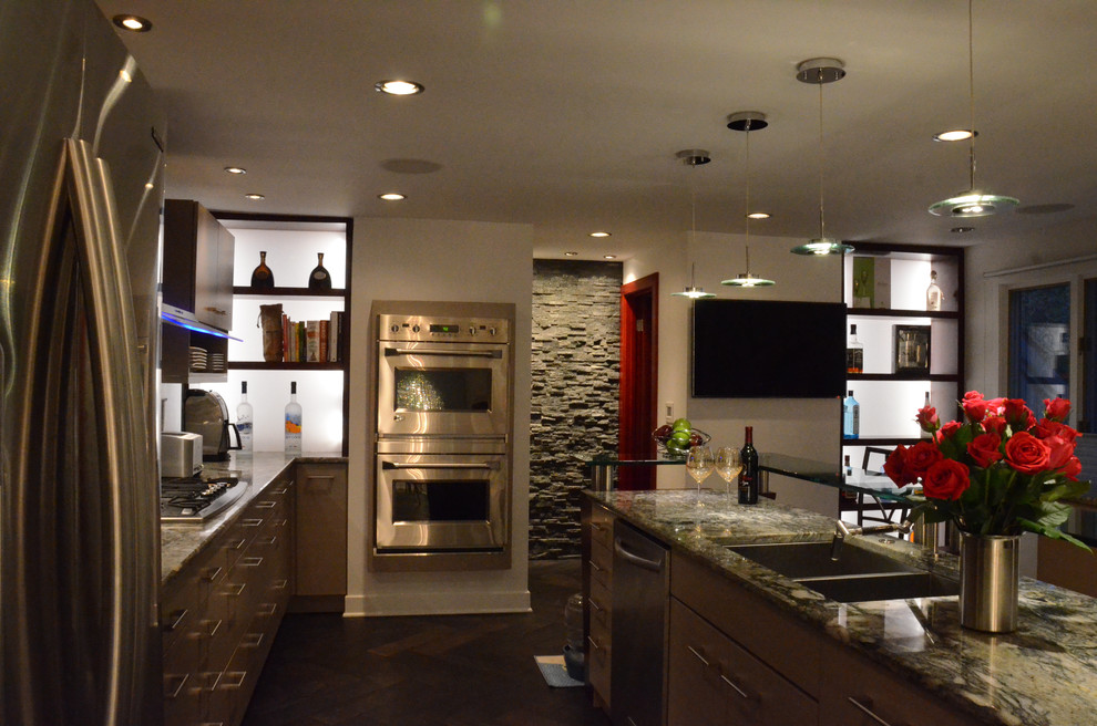 Bachelor's Masculine Townhome Kitchen - Traditional - Kitchen - New ...