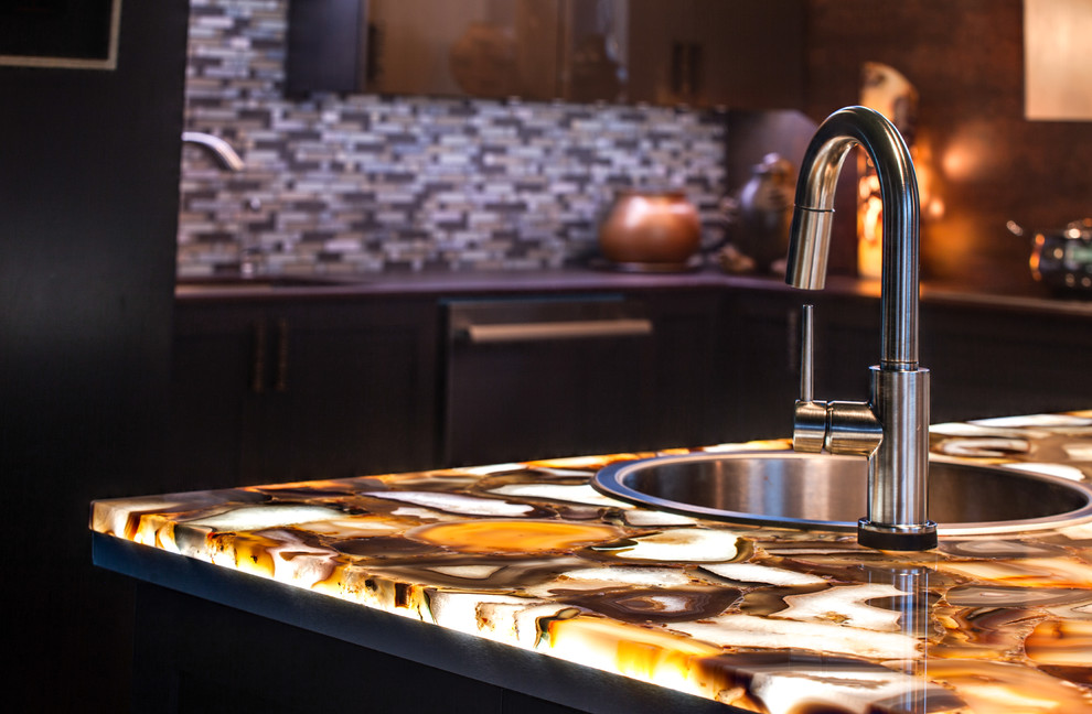 Backlit Agate Kitchen Countertop - Contemporary - Kitchen - Albuquerque ...