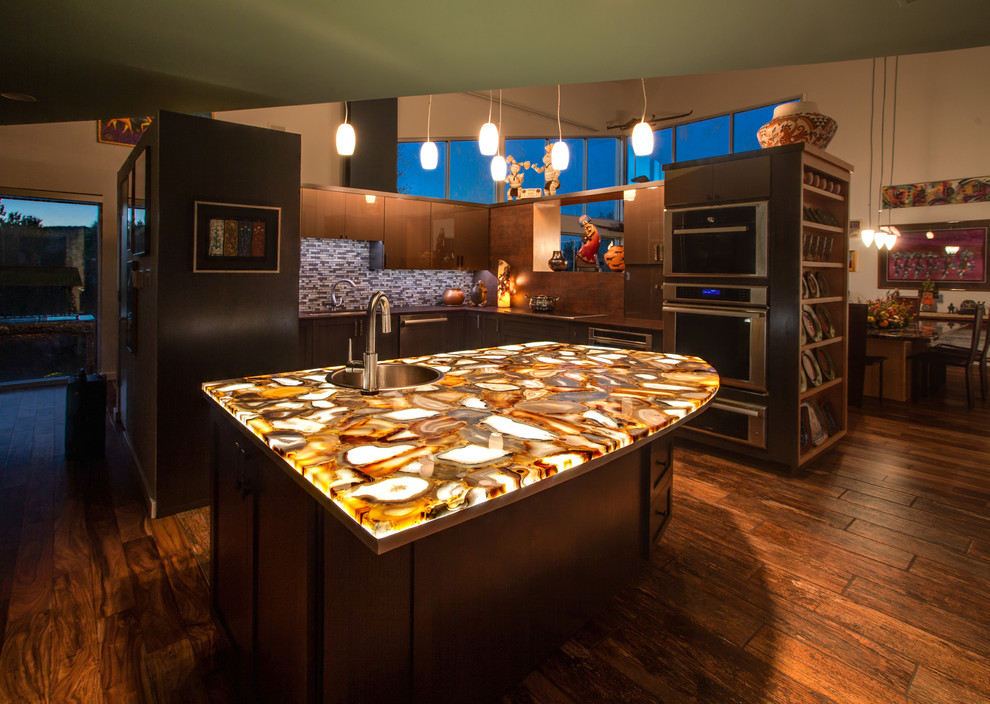 Backlit Agate Kitchen Countertop - Contemporary - Kitchen - Albuquerque ...