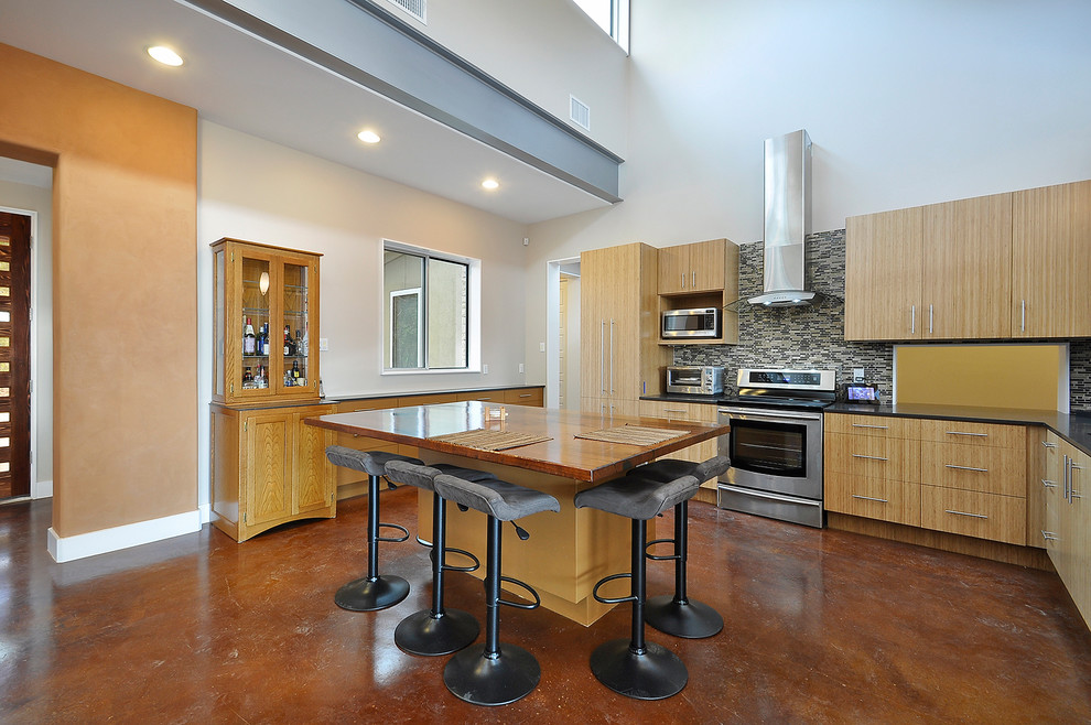 Bamboo Cabinets in open Contemporary Style kitchen. - Modern - Kitchen ...