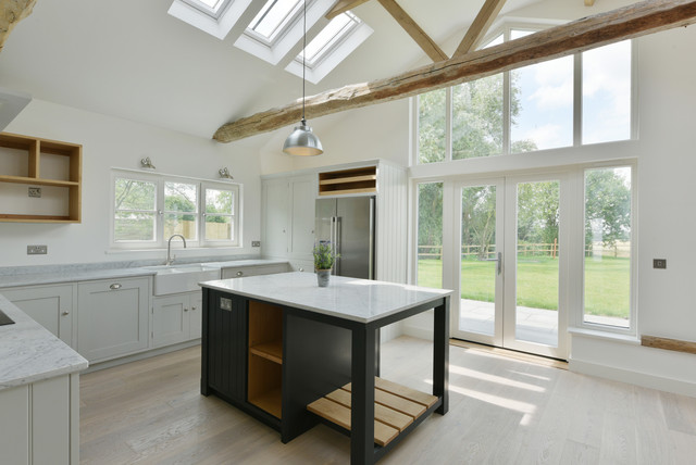 Barn Conversion Shaker Style Open Plan Kitchen Luxmoore 110 Best Barn