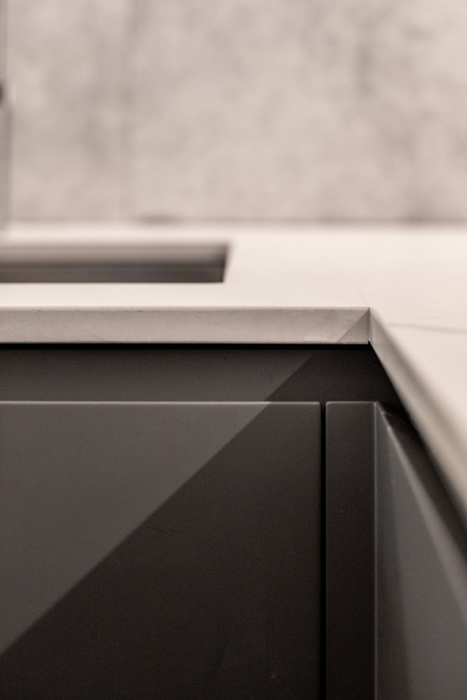 Basement Grey Handless Kitchen by Neil Norton Design - Contemporary ...