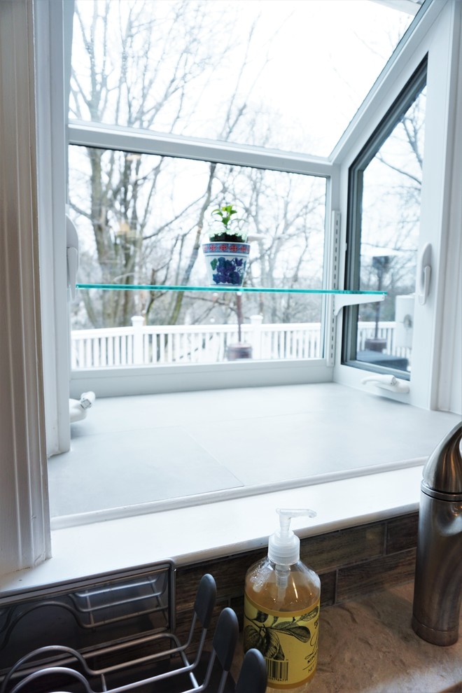 Bay Window with Porcelain Tile Seal - Transitional - Kitchen - New York ...