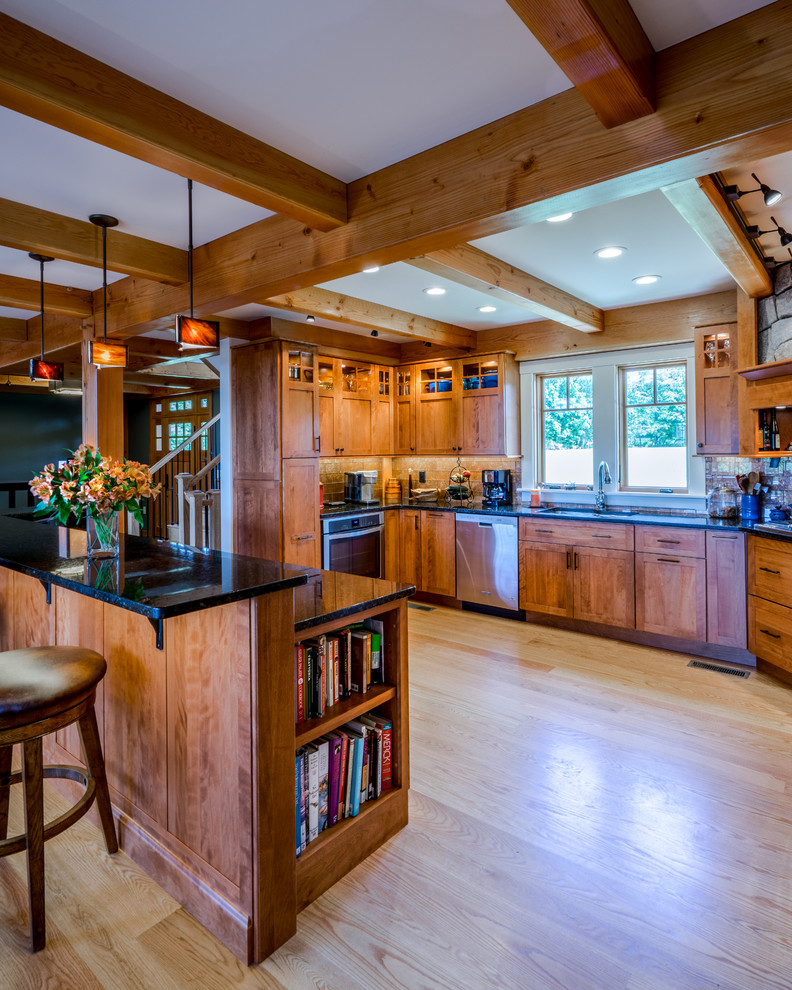 Beamed Ceiling Remodel - Traditional - Kitchen - Boston - by Accent On ...