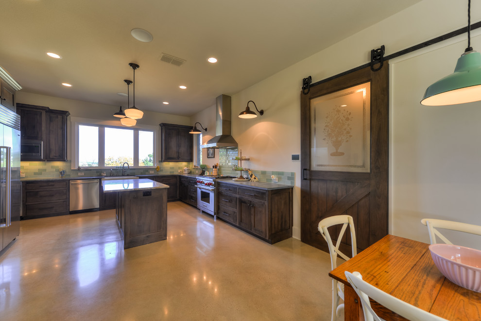 Beautiful barn door in hill country kitchen - Kitchen - Austin - by ...