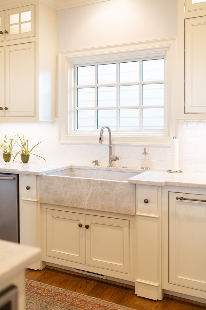 Beautiful custom quartzite apron front sink to match counters ...