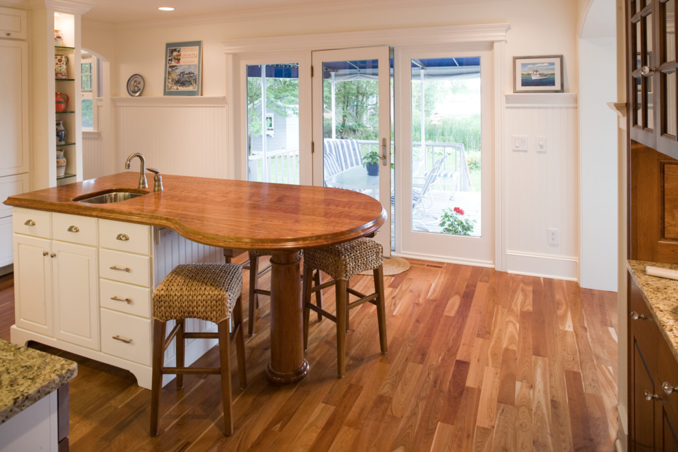 Beautiful Traditional Blue Wooden Siding Suburban Home - White Windows ...