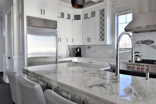 Beech White Kitchen at Beach Front, Clinton CT - Cuisine - Bridgeport ...