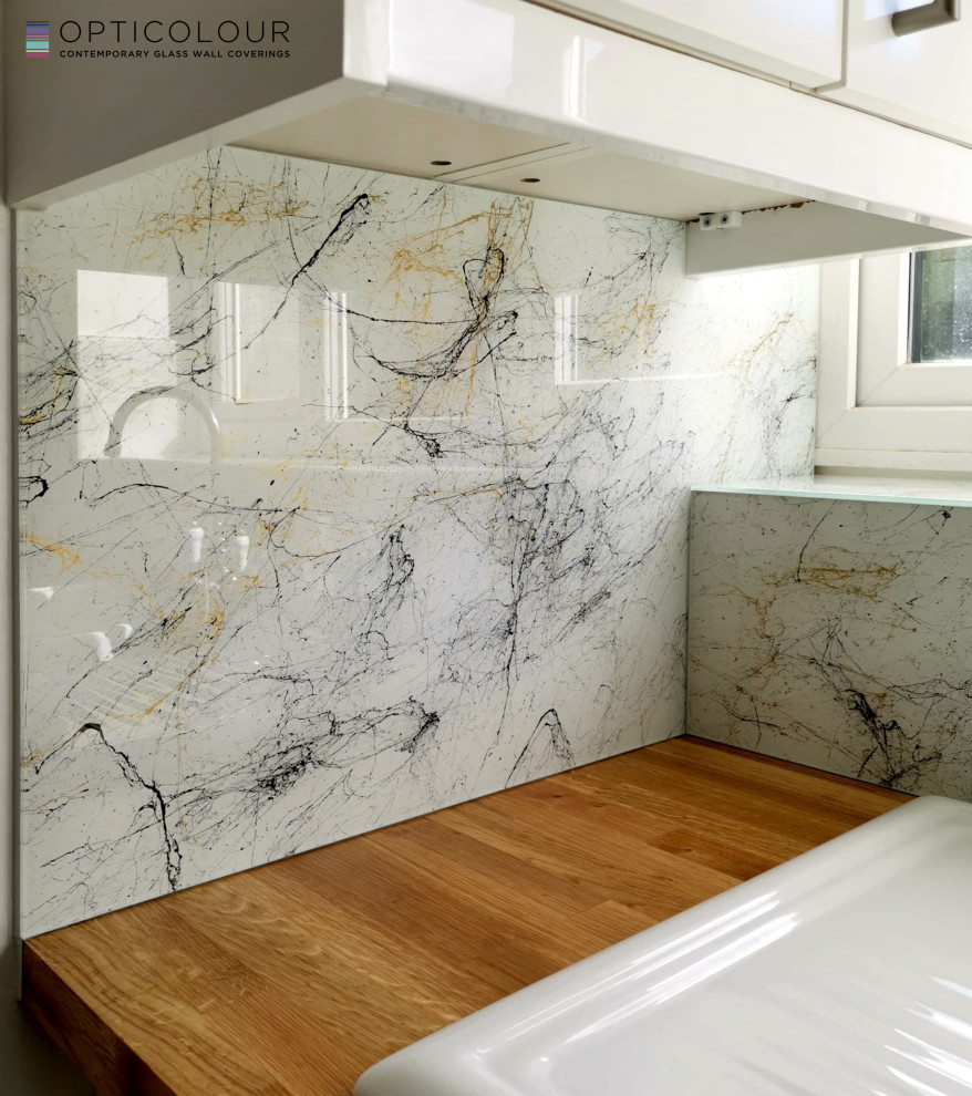 Bespoke Cobweb Patterned Glass Splashbacks - Modern - Kitchen - Other ...