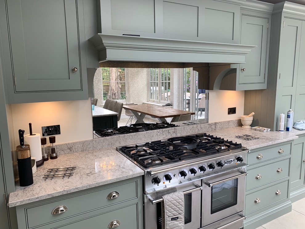 Bespoke, Toughened Antique Mirrored Splashback - Contemporary - Kitchen ...