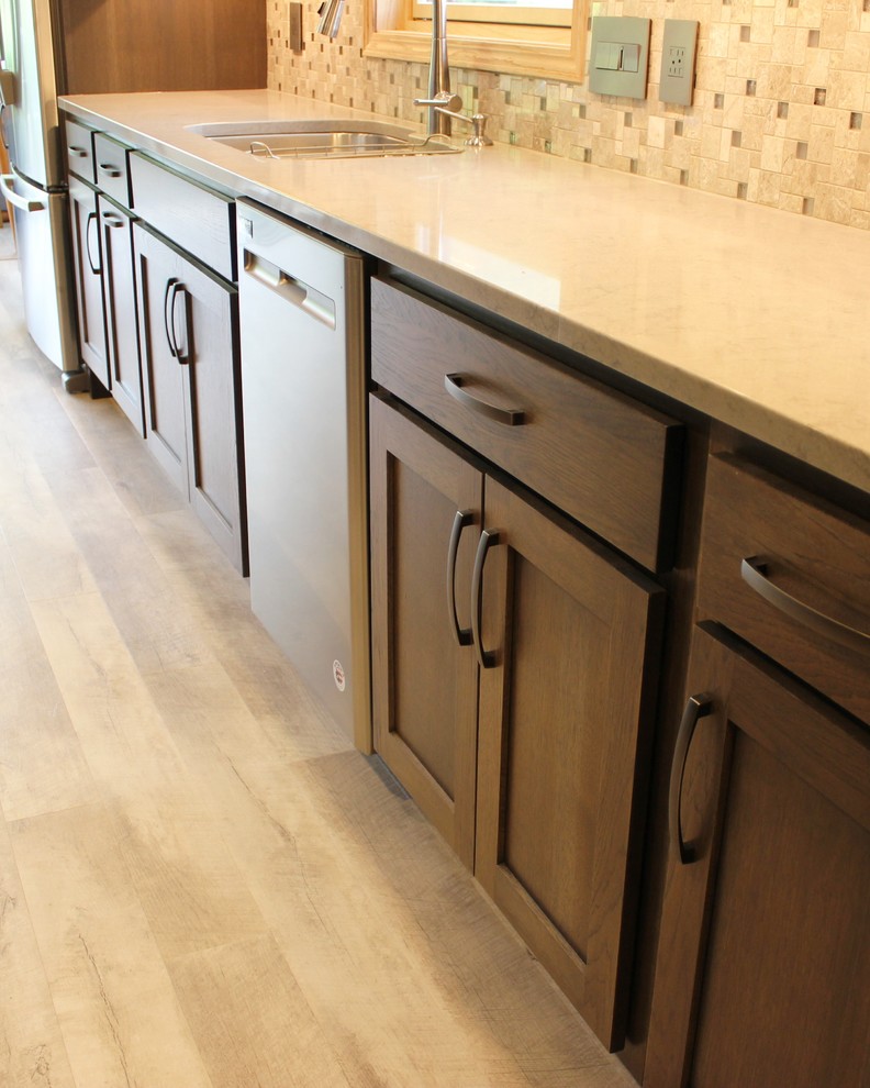 Bettendorf, IA- Gorgeous Galley Kitchen Remodel With Gray Stain and ...