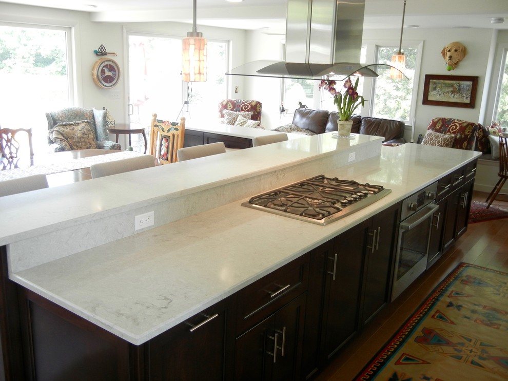 Bianca Drift Caesarstone Kitchen - Craftsman - Kitchen - Boston - by ...