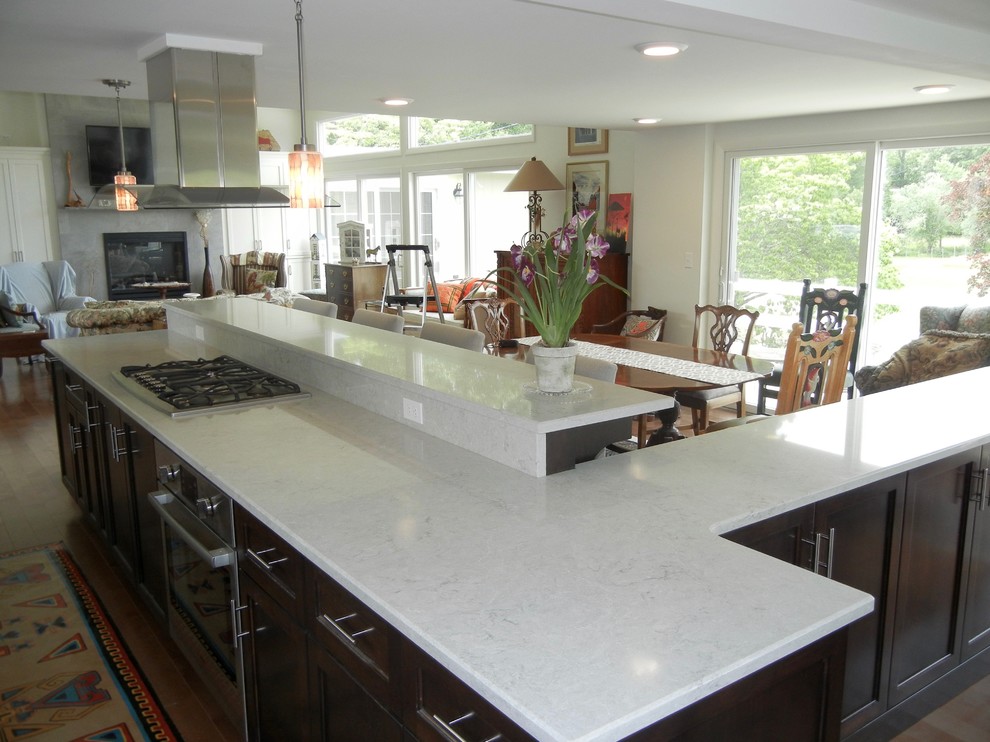 Bianca Drift Caesarstone Kitchen - Craftsman - Kitchen - Boston - by ...