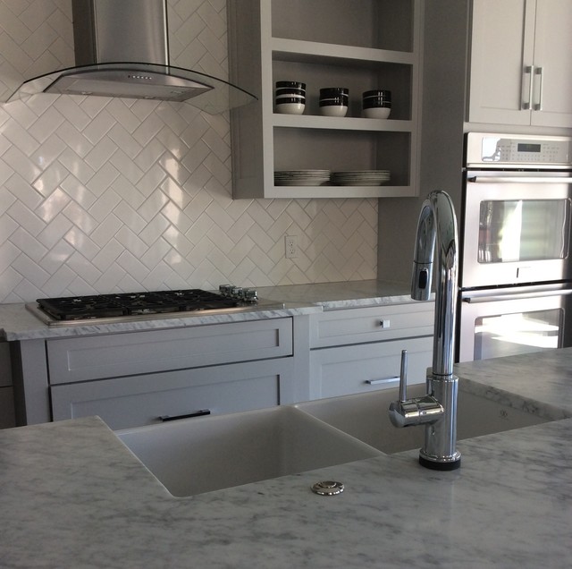 Bianco Carrara Marble Kitchen - Modern - Kitchen - Other - by Granite ...