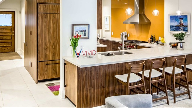 Bianco Drift - Modern - Kitchen - Toronto - by Vivid Stones & Quartz ...