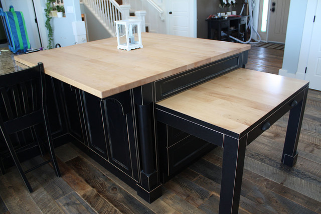 Black and White Arts & Crafts Kitchen - Traditional - Kitchen - Calgary ...