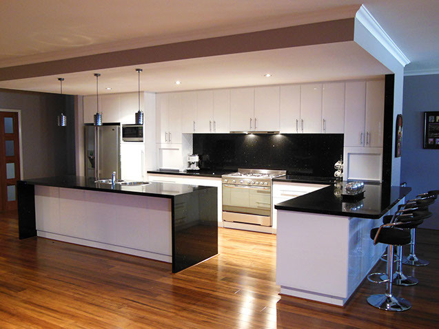 Black and White Kitchen - Contemporary - Kitchen - Perth - by ...