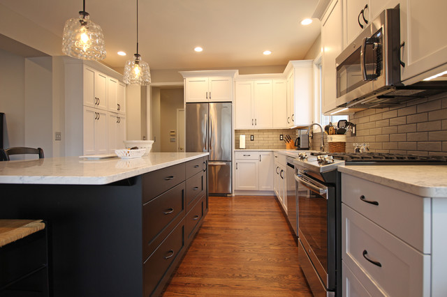 Black and White Kitchen Design - Northville, MI - Transitional - Kitchen - Detroit - by ...