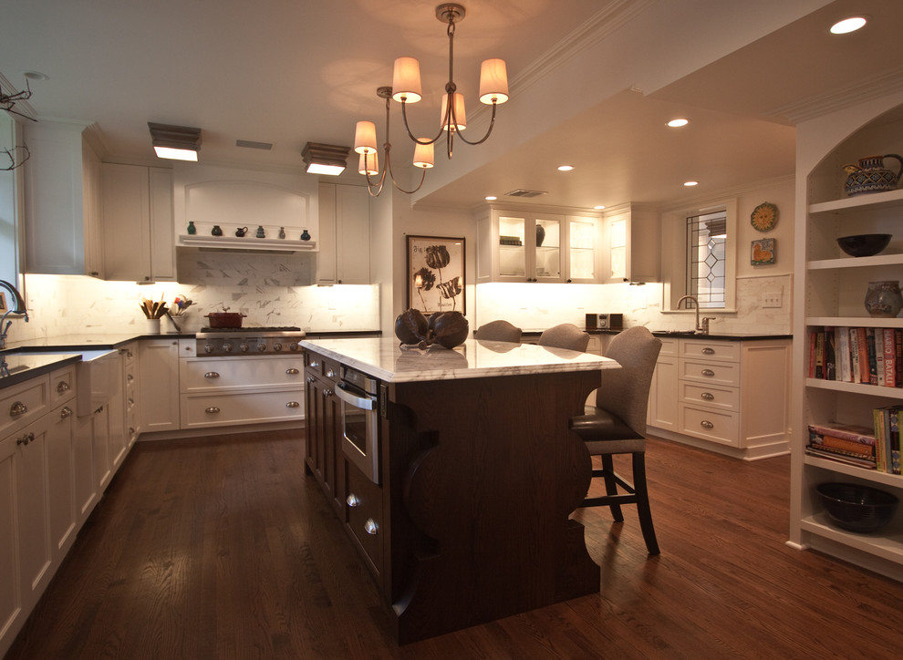 Black and White Kitchen Remodel - Transitional - Kitchen - Cleveland ...
