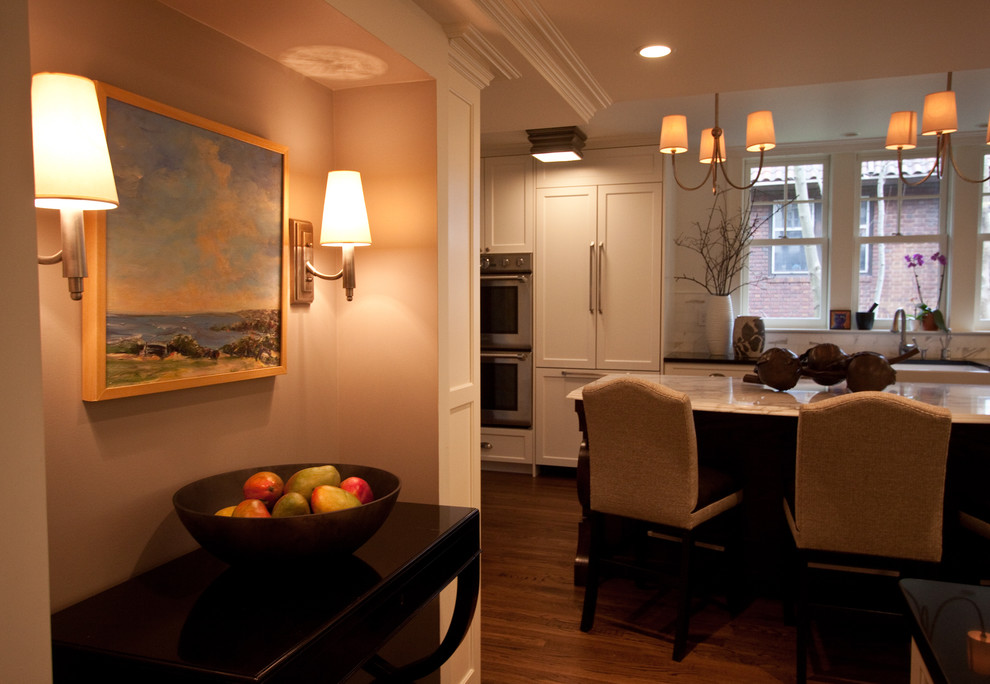 Black and White Kitchen Remodel - Transitional - Kitchen - Cleveland ...
