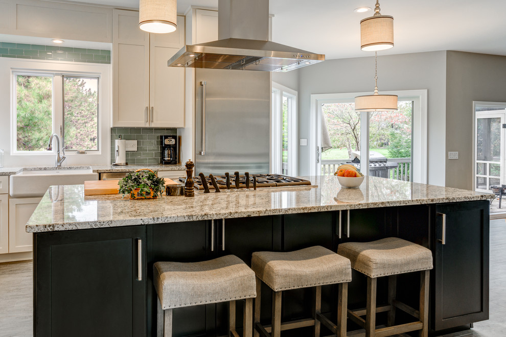 Black & White Renovation - Contemporary - Kitchen - Los Angeles - by ...