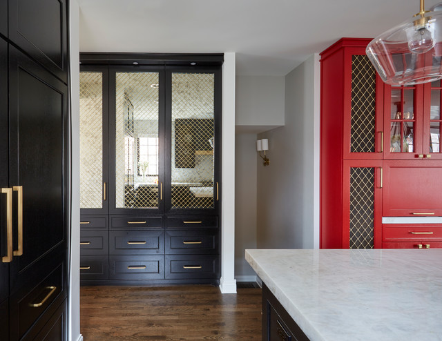 Black, Brass and Bold - Transitional - Kitchen - Chicago - by DDK ...