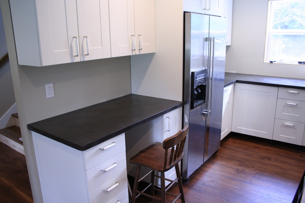 Black Concrete Counter Tops - Traditional - Kitchen - Tampa - by ...