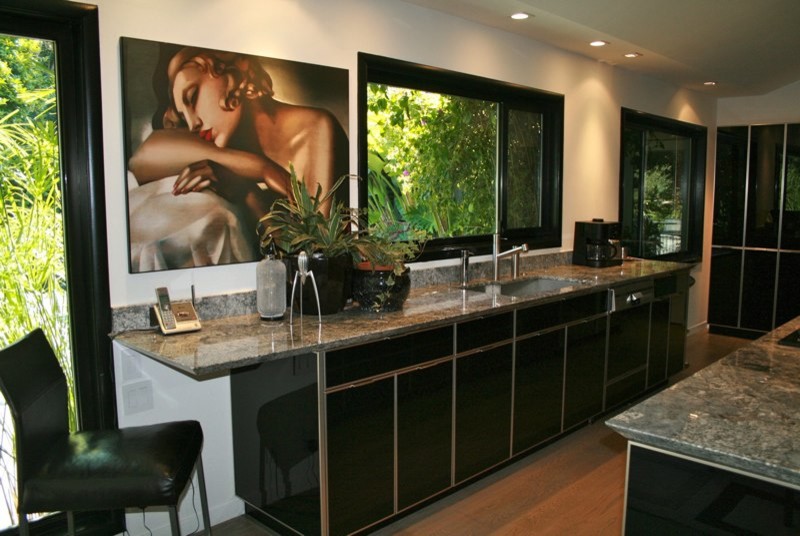 Black Glass Kitchen - Modern - Kitchen - San Francisco - by KVK Designs ...