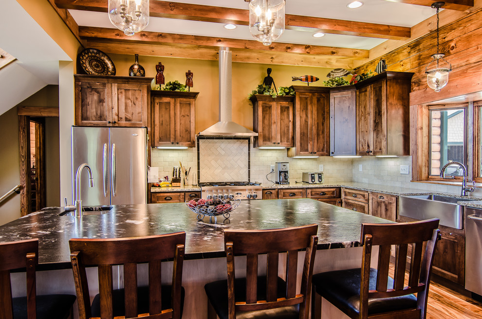 Black Mountain Log Home - Rustic - Kitchen - Other - by Pride Builders ...