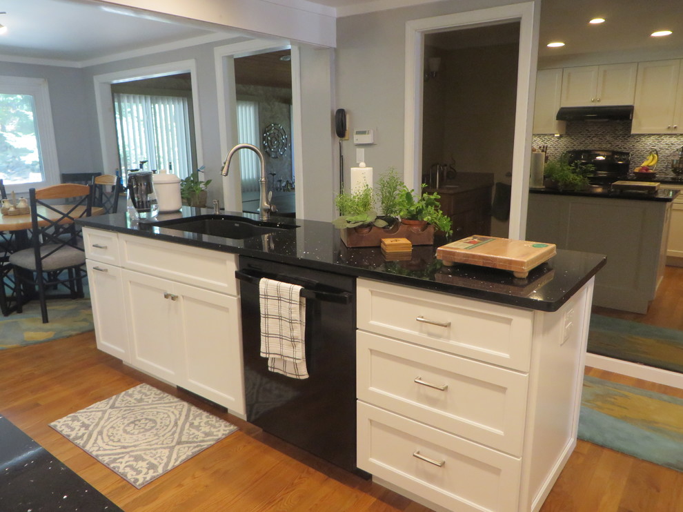 Black, White, Gray Kitchen, Durham, Tulley and Clark - Eclectic ...