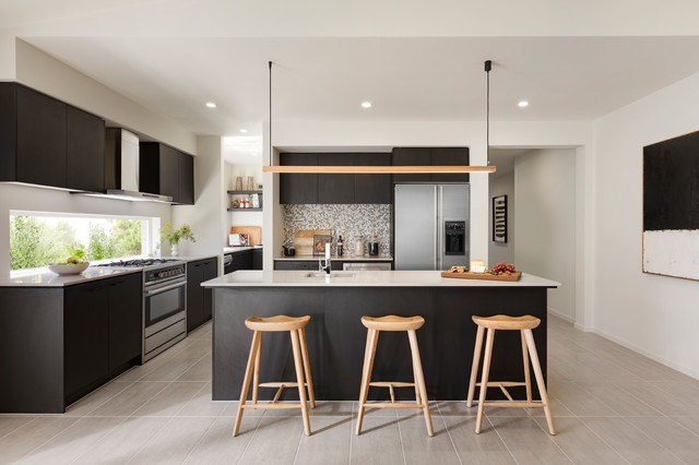 Black Woodmatt- Fairhaven Homes - Scandinavian - Kitchen - Central ...