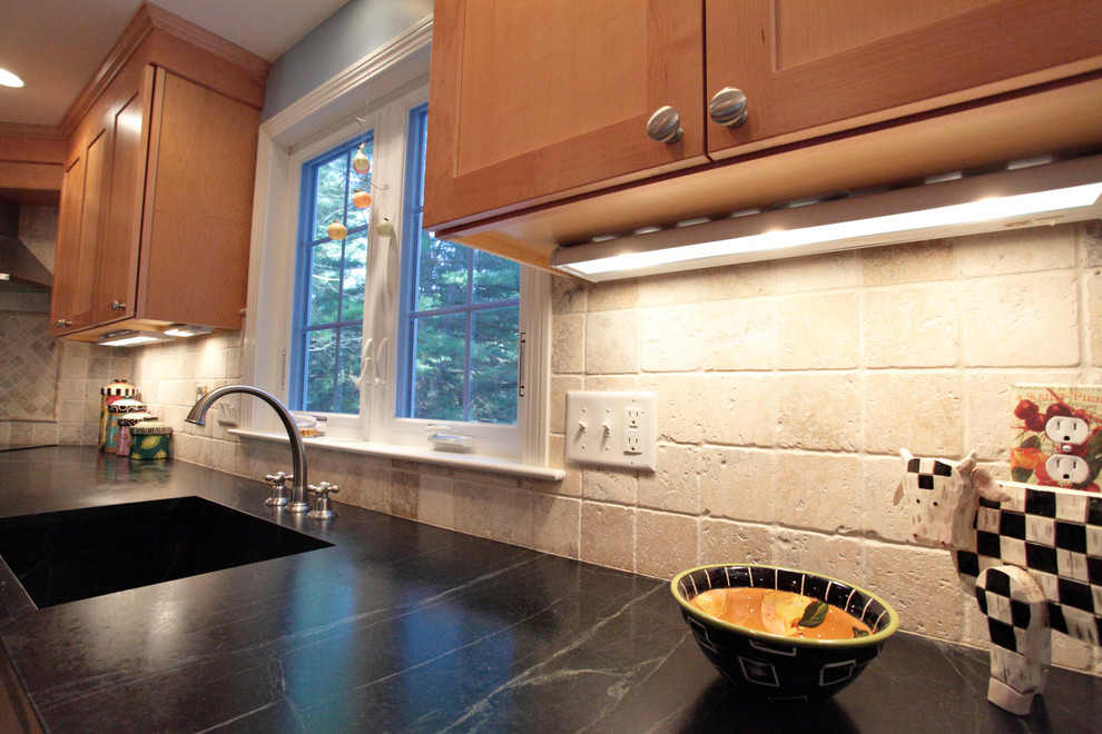 Blue Accent Kitchen - Contemporary - Kitchen - Boston - by Masters ...