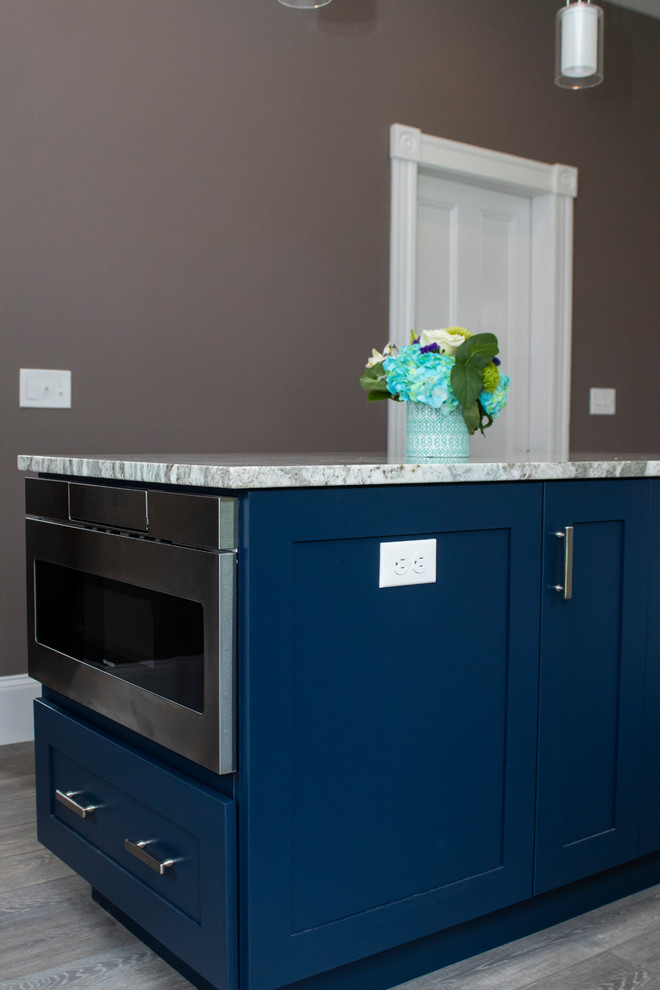 Blue and White Transitional Kitchen Remodel - Transitional - Kitchen ...