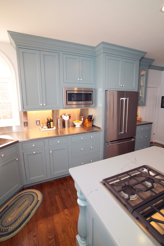 Blue Colonial Kitchen Remodel - Transitional - Kitchen - St Louis - by ...