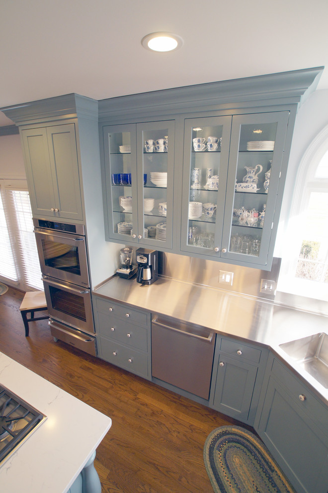 Blue Colonial Kitchen Remodel - Transitional - Kitchen - St Louis - by ...