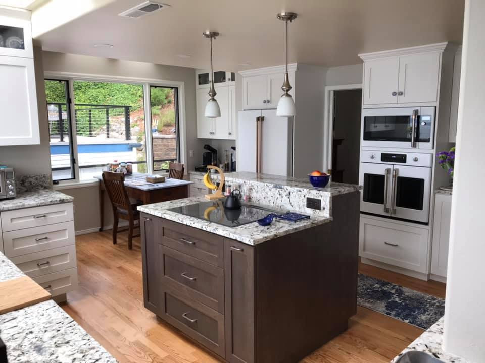 "Blue Flower" Granite Countertops - Transitional - Kitchen - Seattle ...