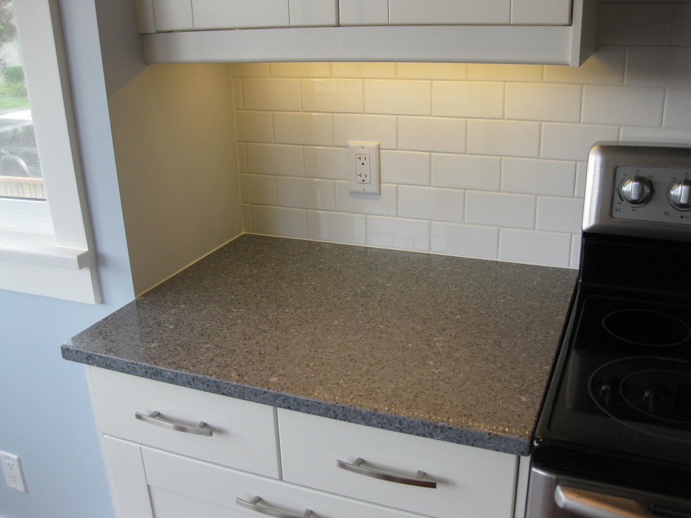 Blue/Grey Quartz - Contemporary - Kitchen - Vancouver - by BG Granite ...